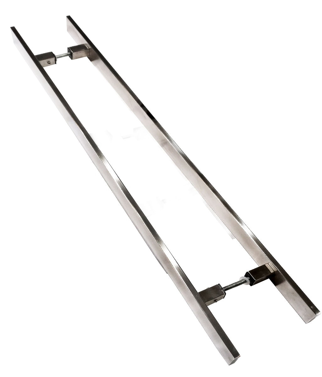 Puxador de Porta Retangular 40x10x800MM em Inox Polido Reis Inox