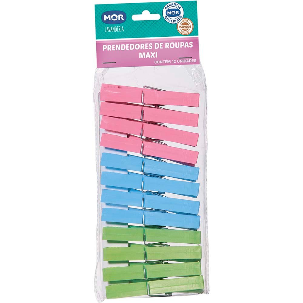 Prendedor de Roupas Maxi Com 12 Peças Sortidas