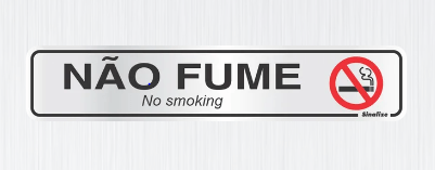 Placa Alumínio Não Fume 5x25cm Sinalize