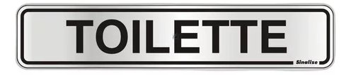 Placa Alumínio Toilette 5x25cm Sinalize