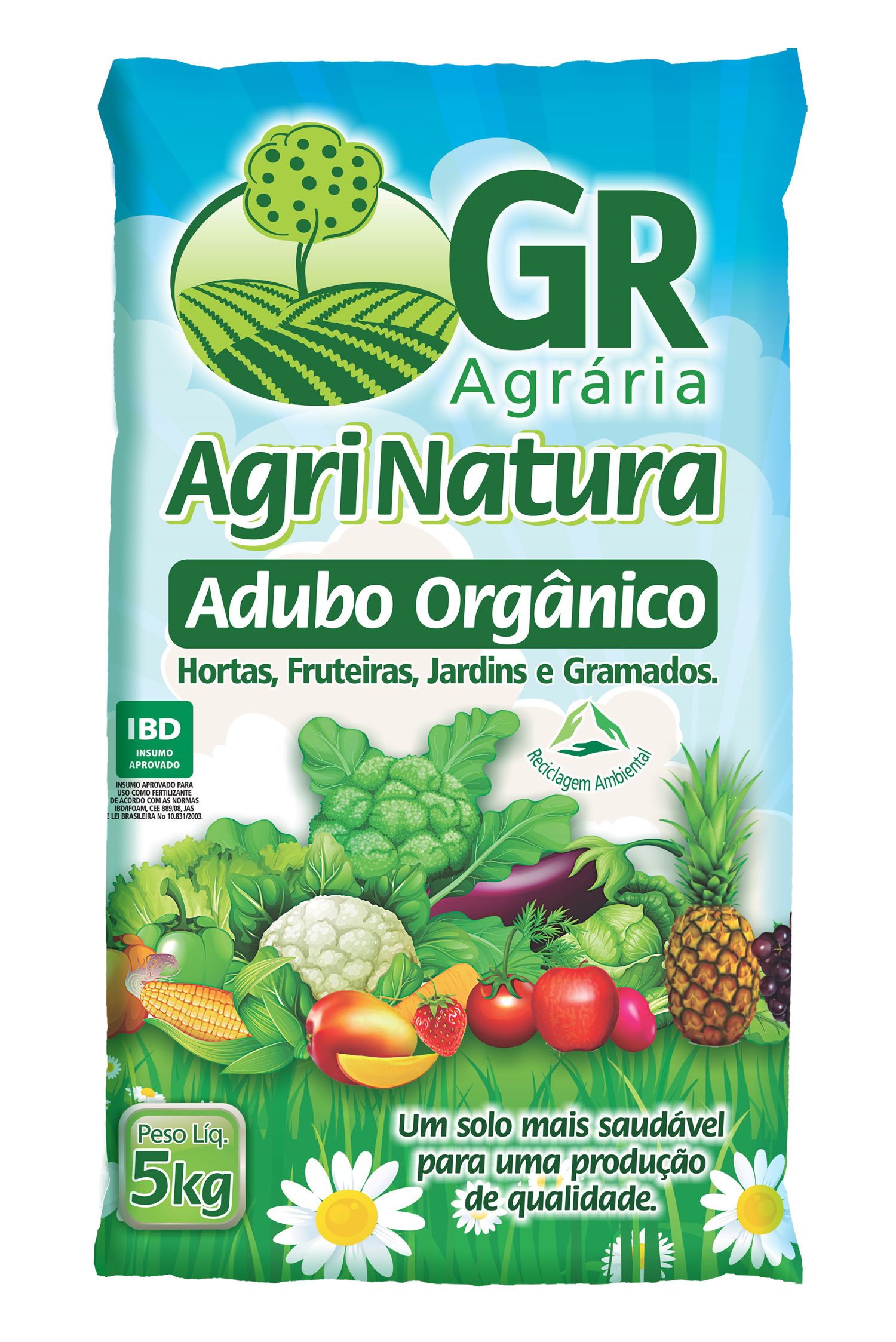 Adubo organico 100% natural 5kg..