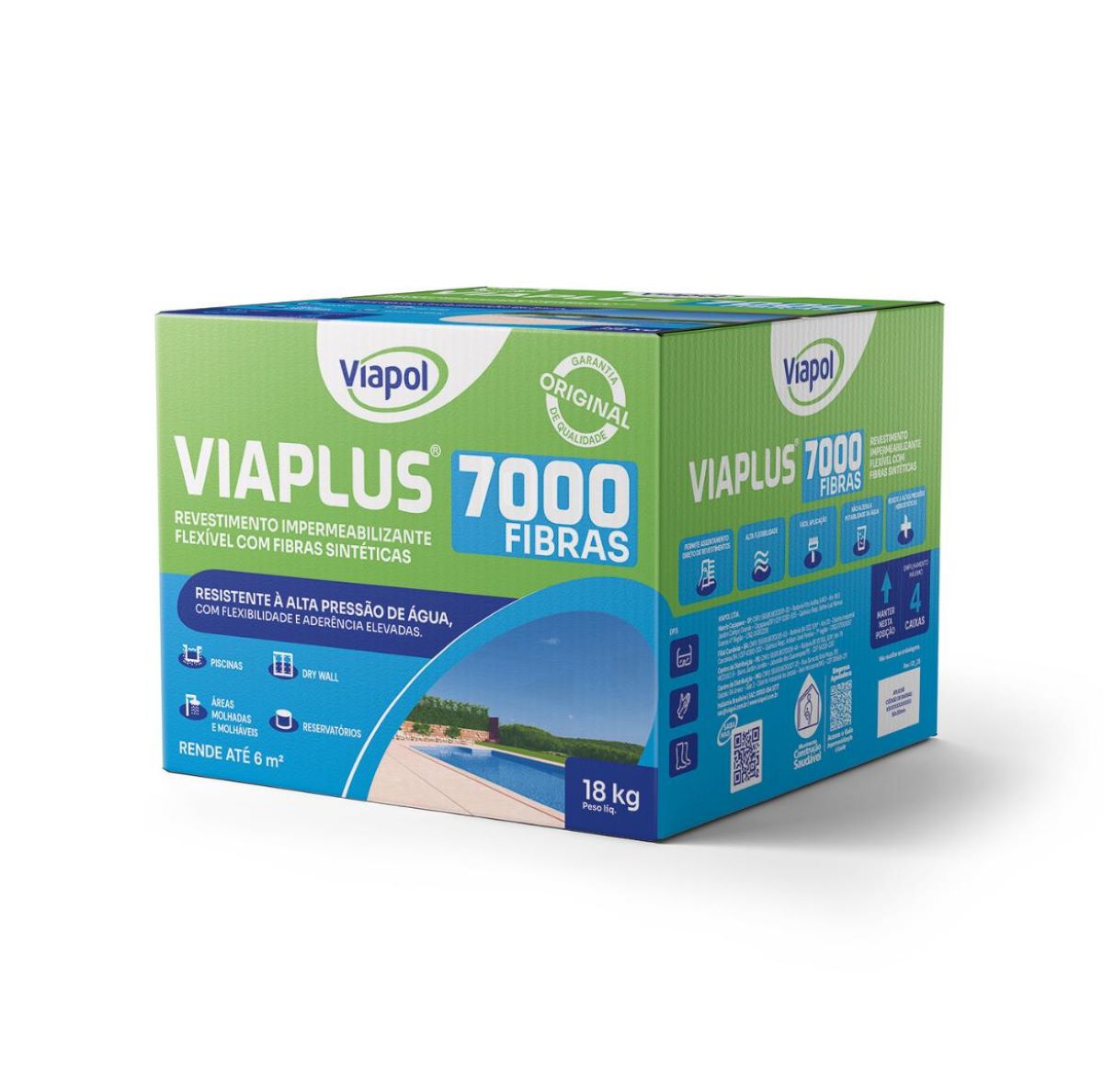 Viaplus 7.000 Fibras Viapol 18Kg